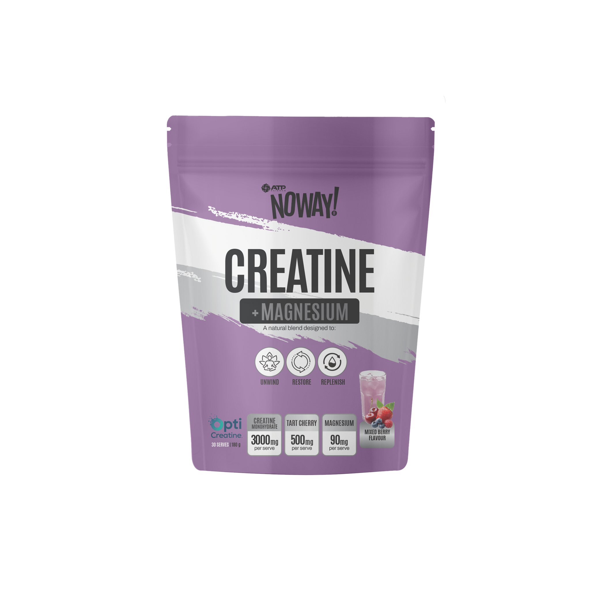 NOWAY!® Creatine + Magnesium | 99.5% Creatine Purity | ATP Science