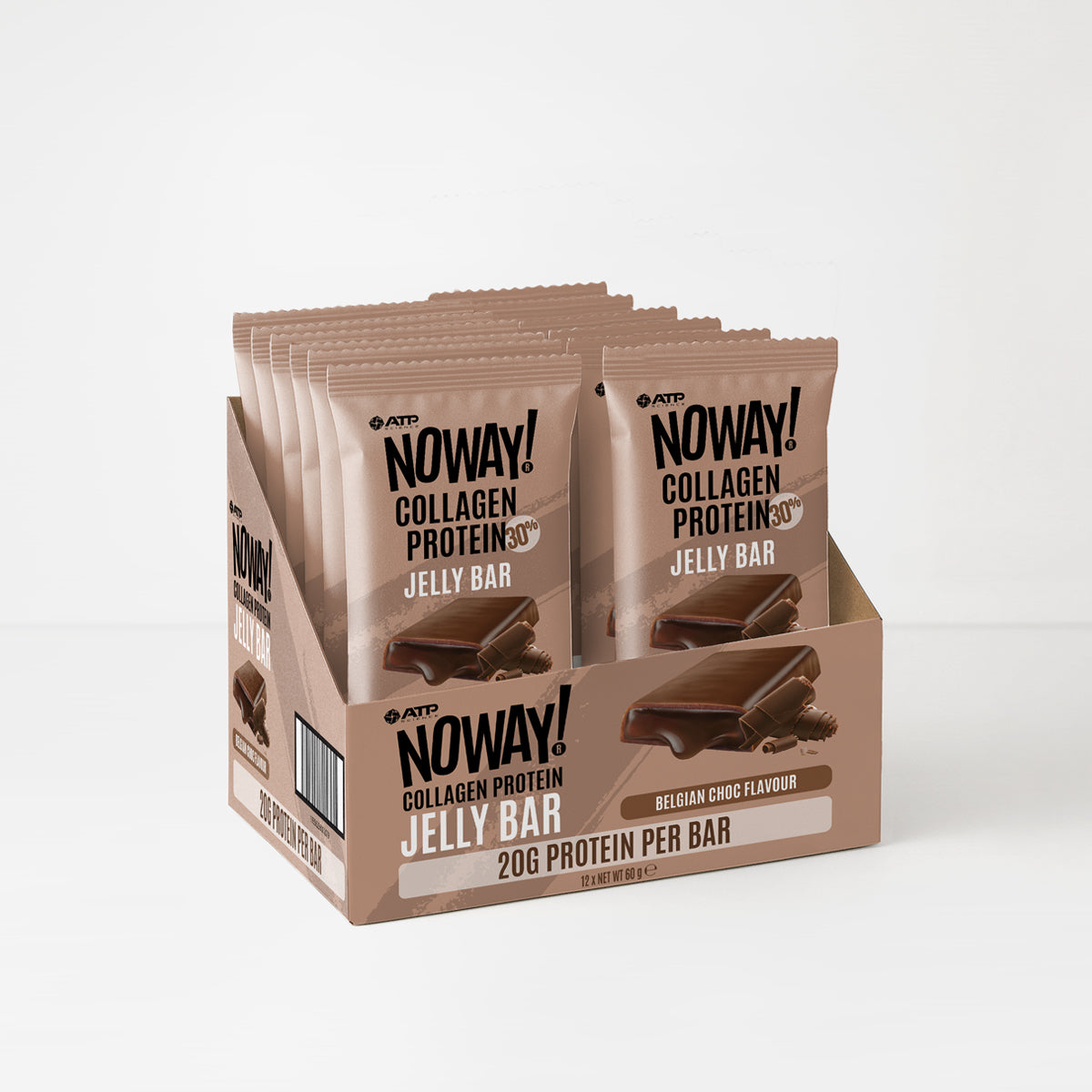 NOWAY Collagen Jelly Bar Box of 12 - Belgian Choc | ATP Science
