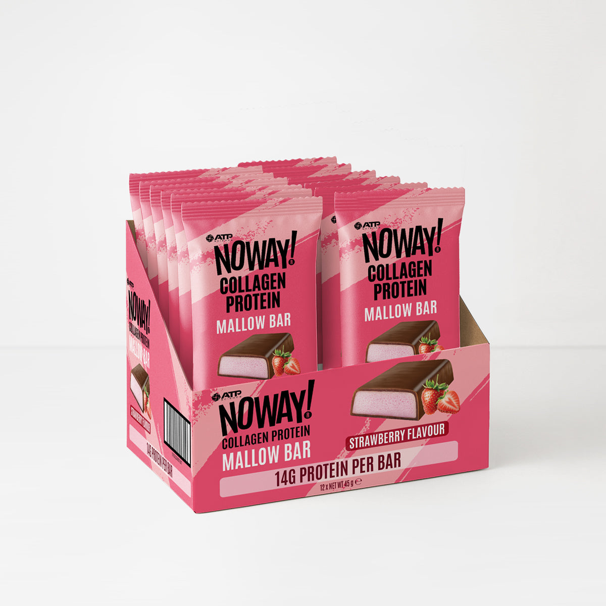 NOWAY!® Collagen Marshmallow Bar Box of 12 - Strawberry | ATP Science